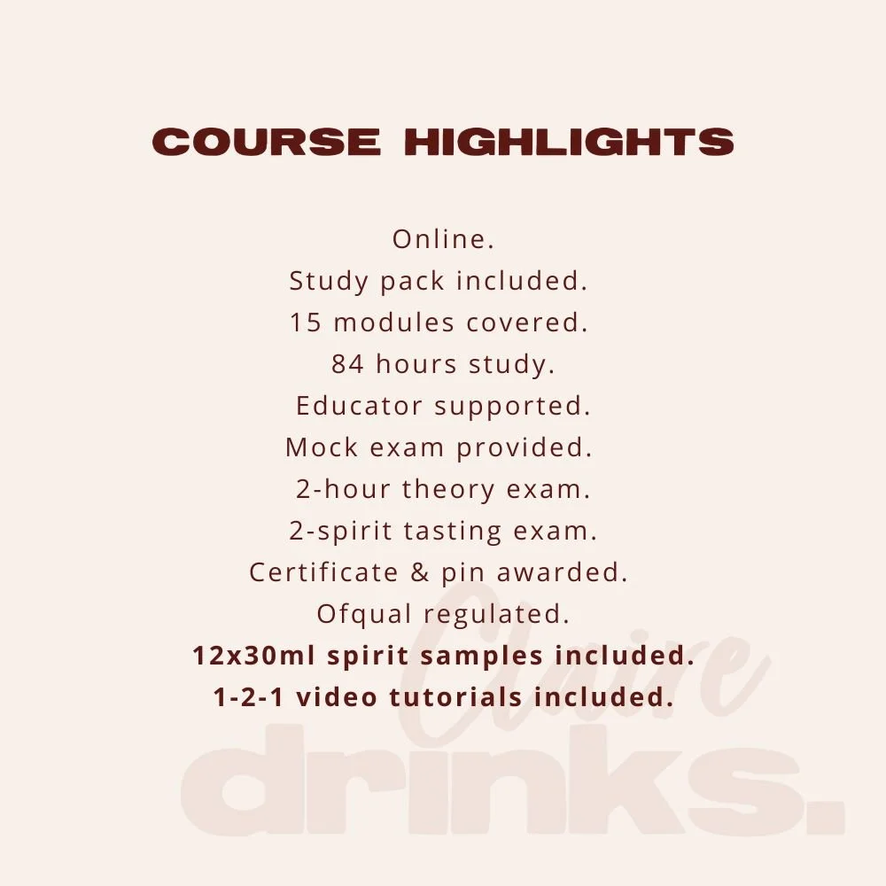 WSET Level 3 Award in Spirits Essential Study Plan — Claire Drinks WSET Level 3 Award in Spirits Essential Study Plan — Claire Drinks